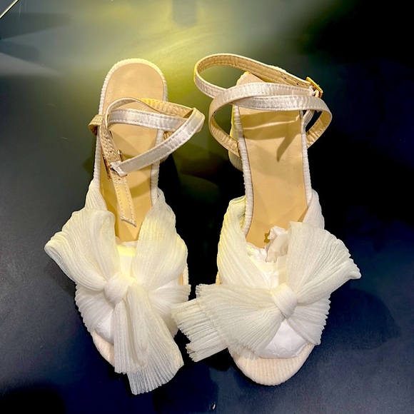 Shoes | Camellia Knotted Sandals Off White Evening Dance Prom Wedding ...
